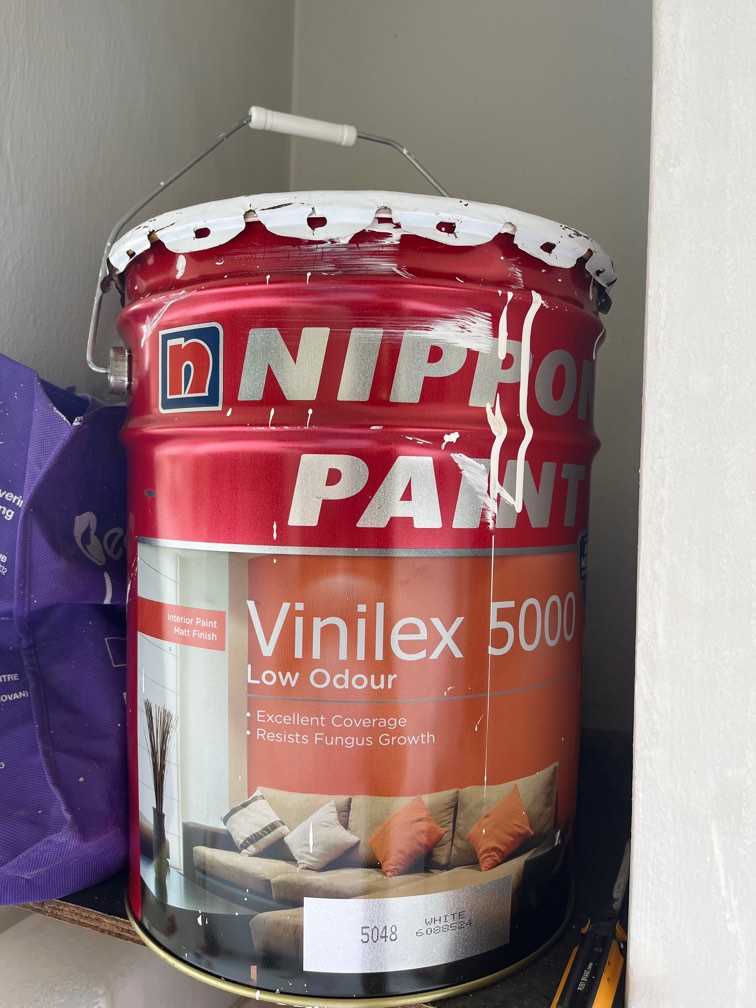 Nippon Paint Vinilex 5048 white, Furniture & Home Living, Home ...