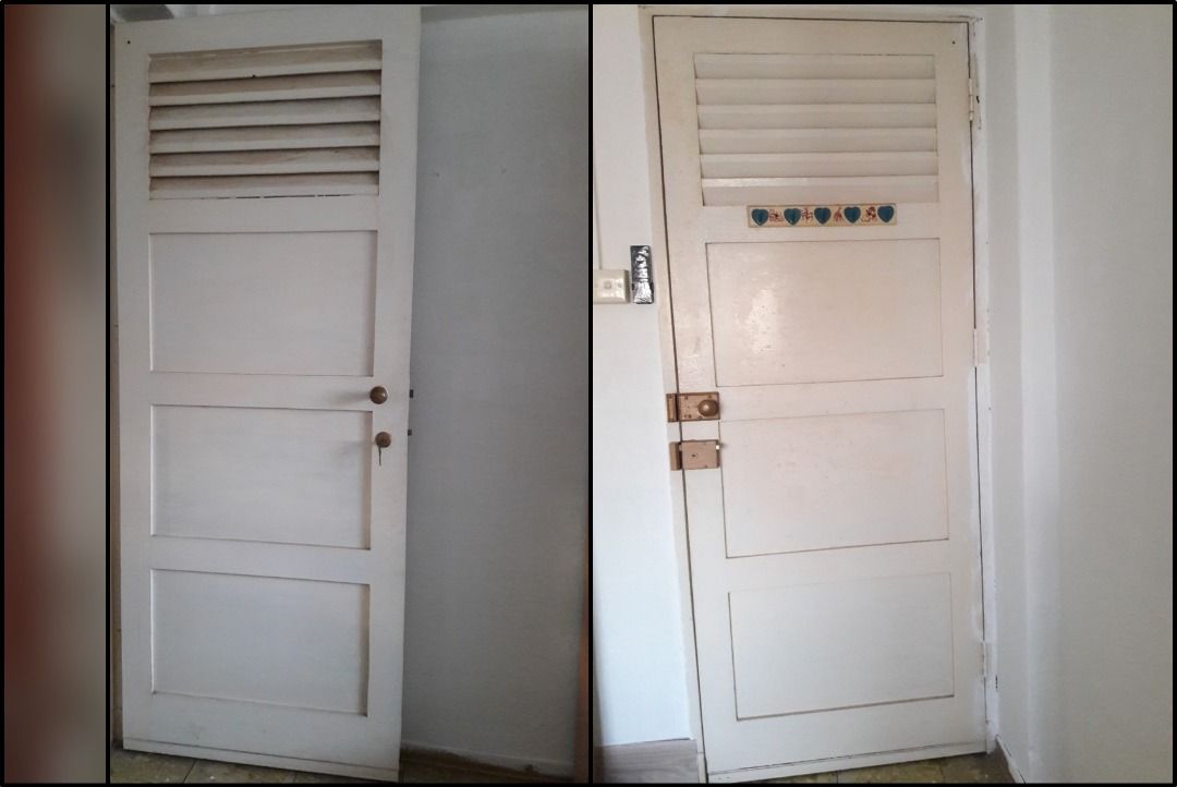 Original Vintage HDB Bedroom Doors (Solid Wood) [ OFFER ME ], Furniture ...