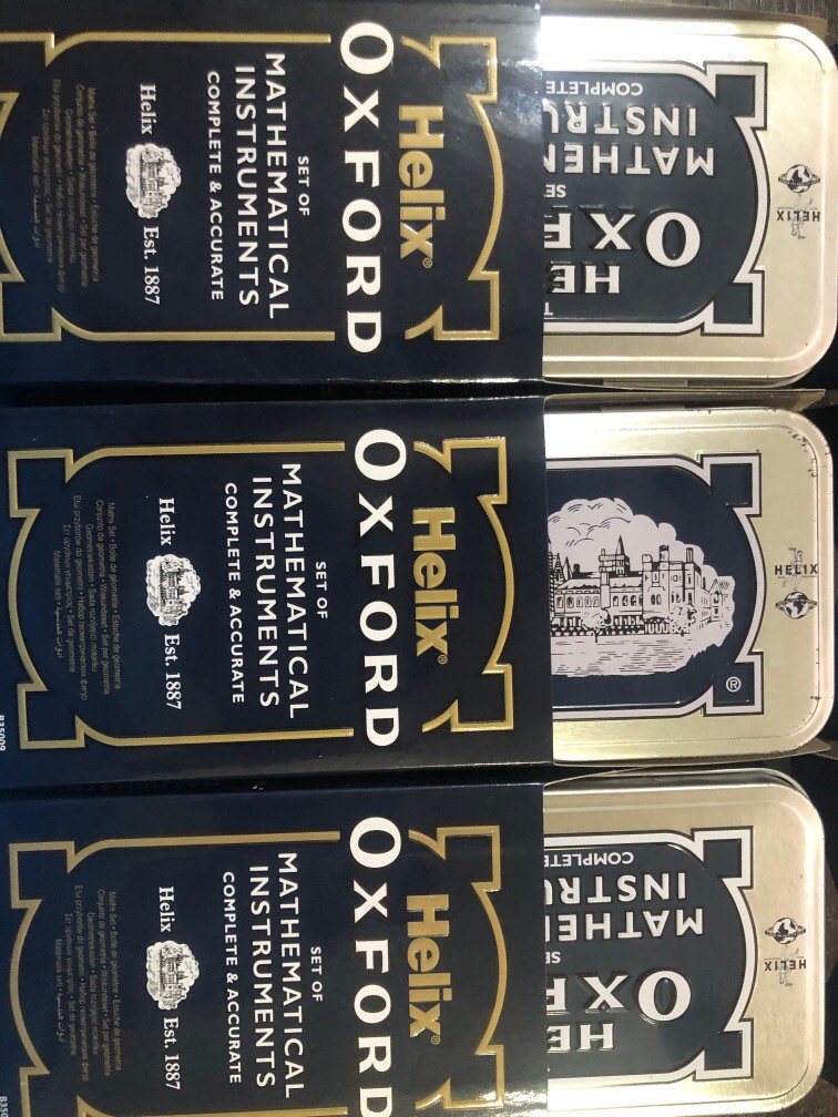 OXFORD MATHEMATICAL SET, Hobbies & Toys, Stationery & Craft, Stationery ...