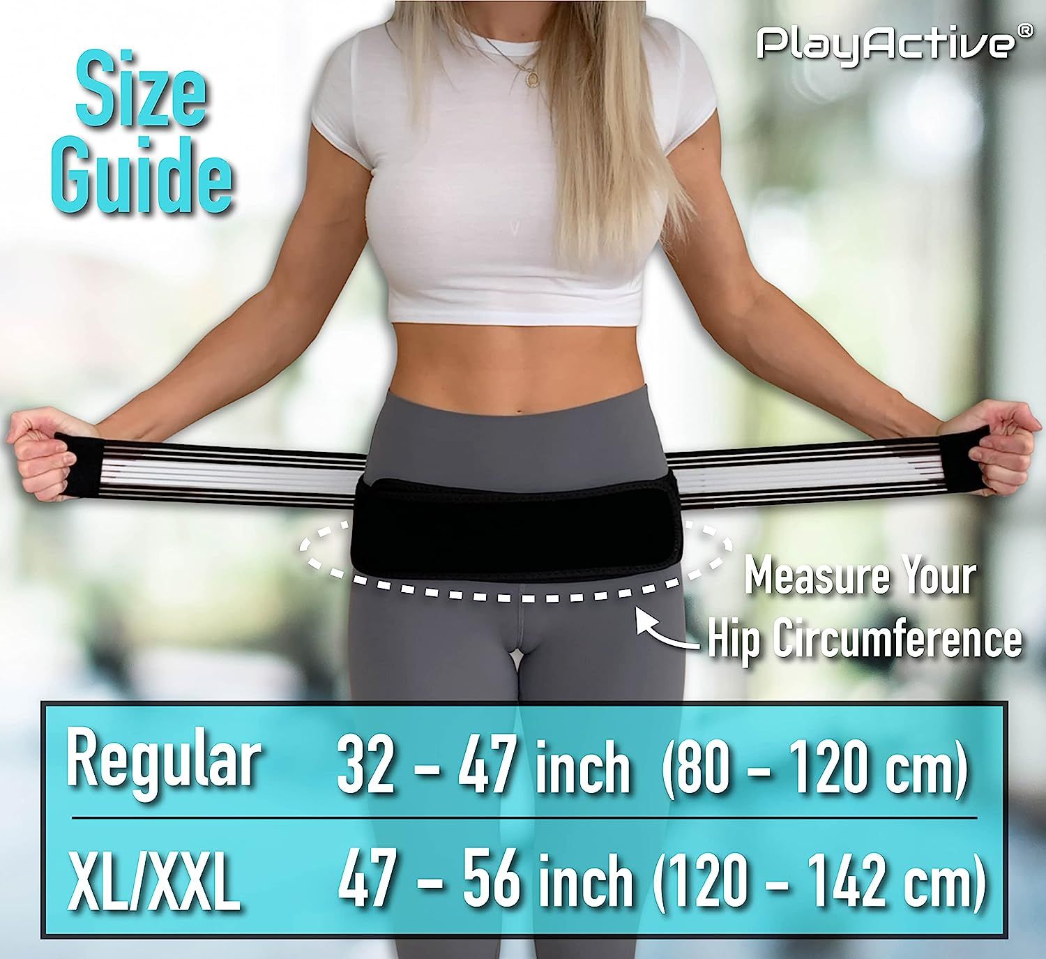 PlayActive Sacroiliac SI Joint Hip Belt - Lower Back Support Brace for ...