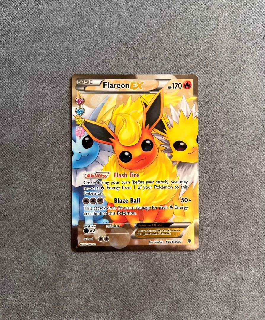 Pokemon Card - Flareon EX Full Art, Hobbies & Toys, Toys & Games on ...
