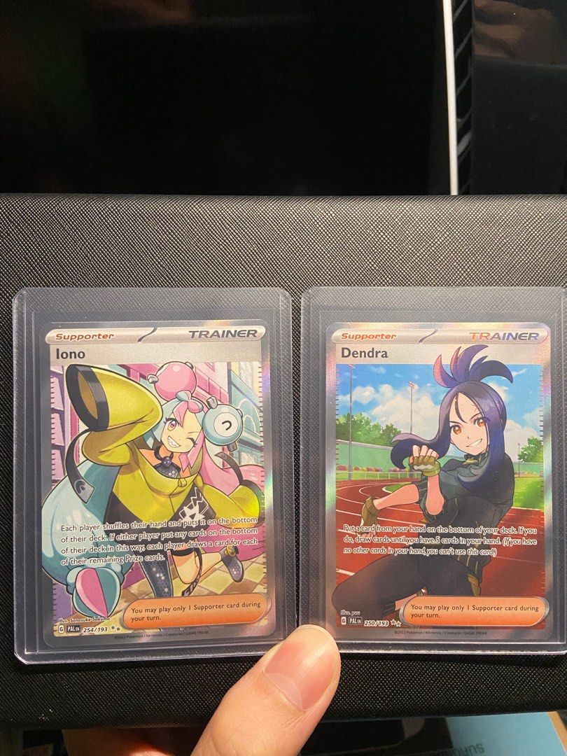 Pokemon Paldea Evolved Lono/Dendra full art 254/193 & 250/193, Hobbies ...