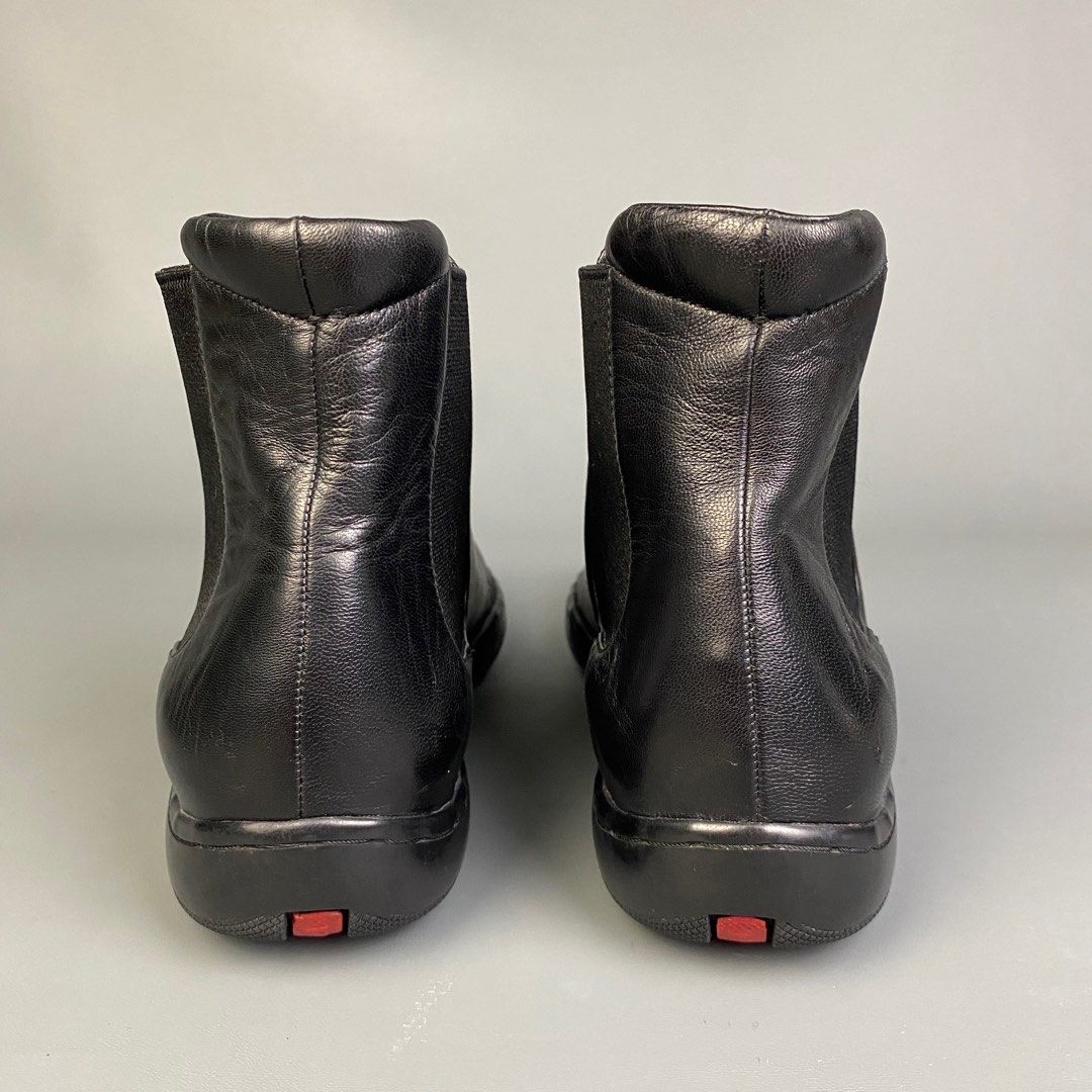(Authentic ) Prada - Linea Rossa - Ankle Leather Boots, Men's Fashion ...
