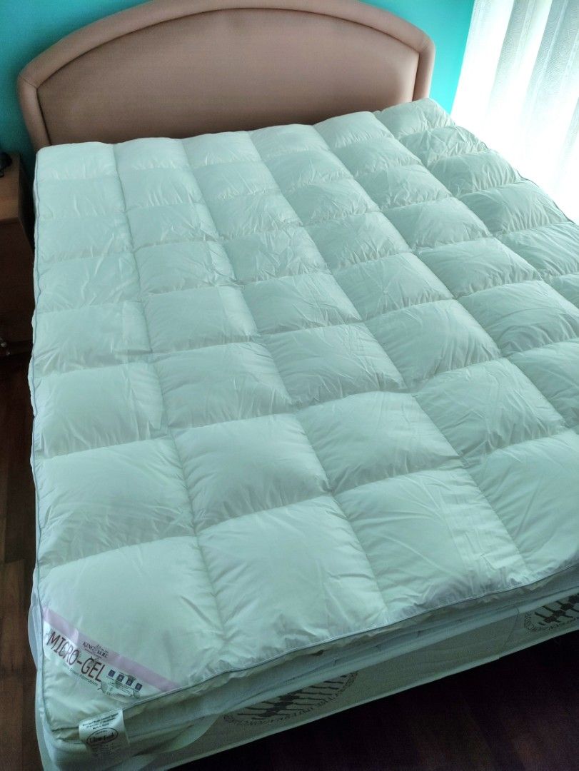 Premium 2" King Coil microgel mattress topper (Queen), Furniture & Home ...