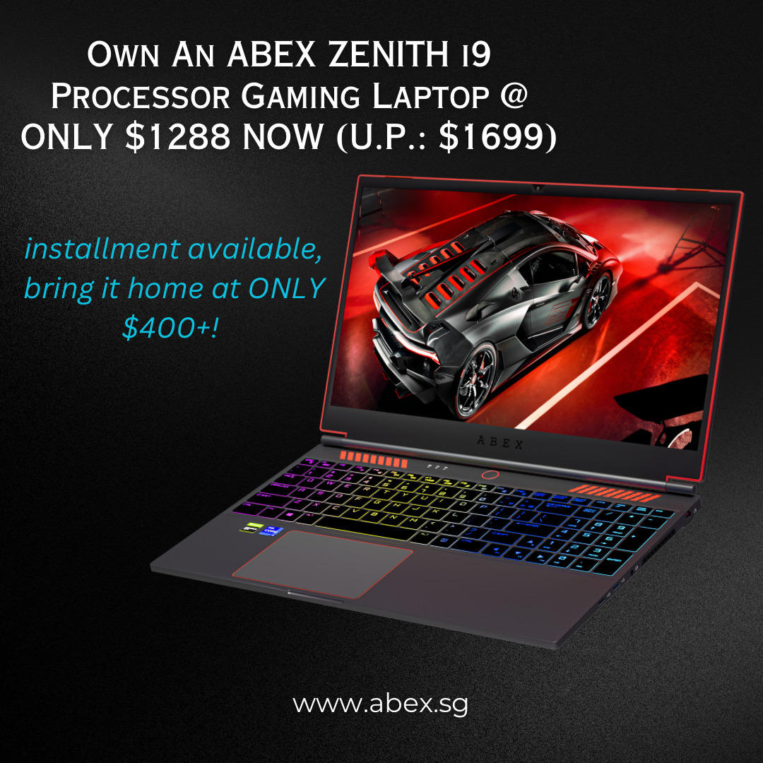 (PROMO) Brand New ABEX ZENITH i9 Processor Gaming Laptop / SG Local ...