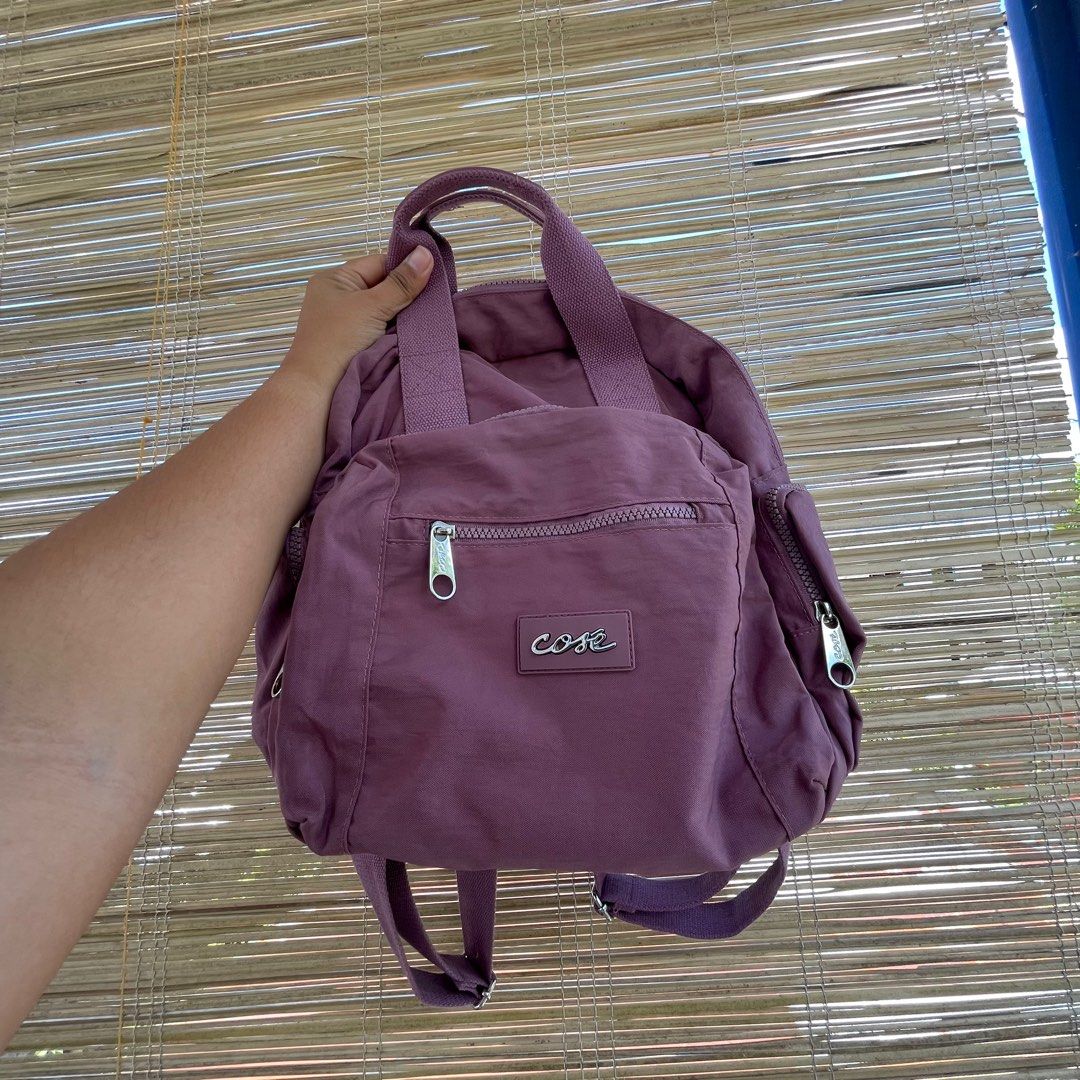 Purple Cose Mini Backpack, Women's Fashion, Bags & Wallets, Backpacks ...