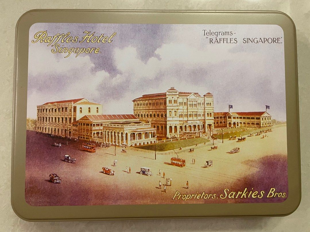 Raffles Hotel Singapore -Tin Box, Furniture & Home Living, Home ...
