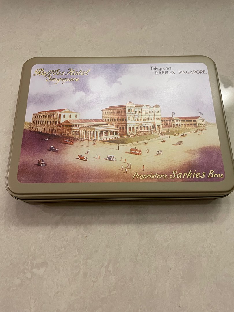 Raffles Hotel Singapore -Tin Box, Furniture & Home Living, Home ...