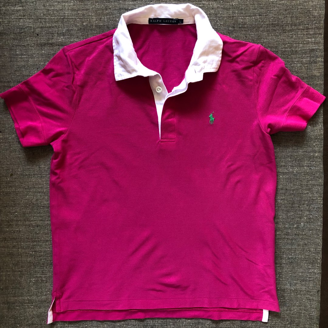 Ralph Lauren hot pink polo on Carousell