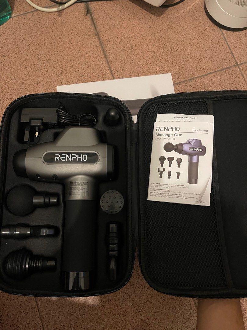 Renpho Massage Gun, Health & Nutrition, Massage Devices on Carousell