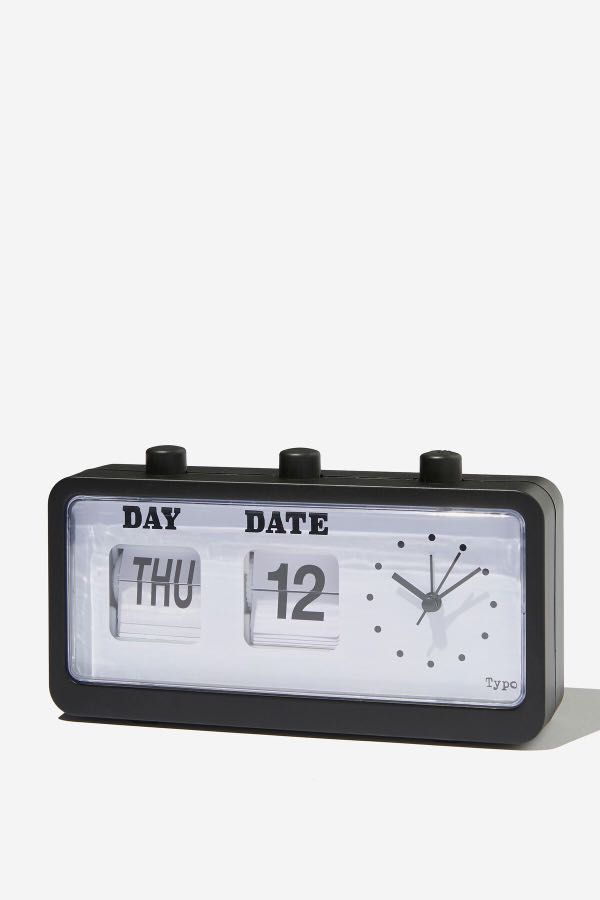 Pink Retro Flip Clock (TYPO), Furniture & Home Living, Home Decor ...