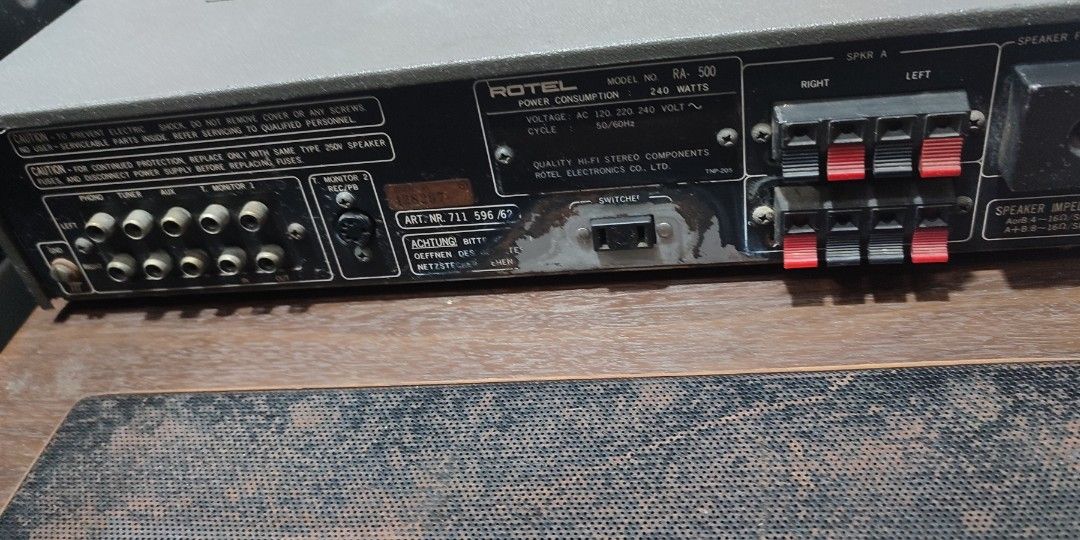 ROTEL RA 500, Audio, Soundbars, Speakers & Amplifiers on Carousell