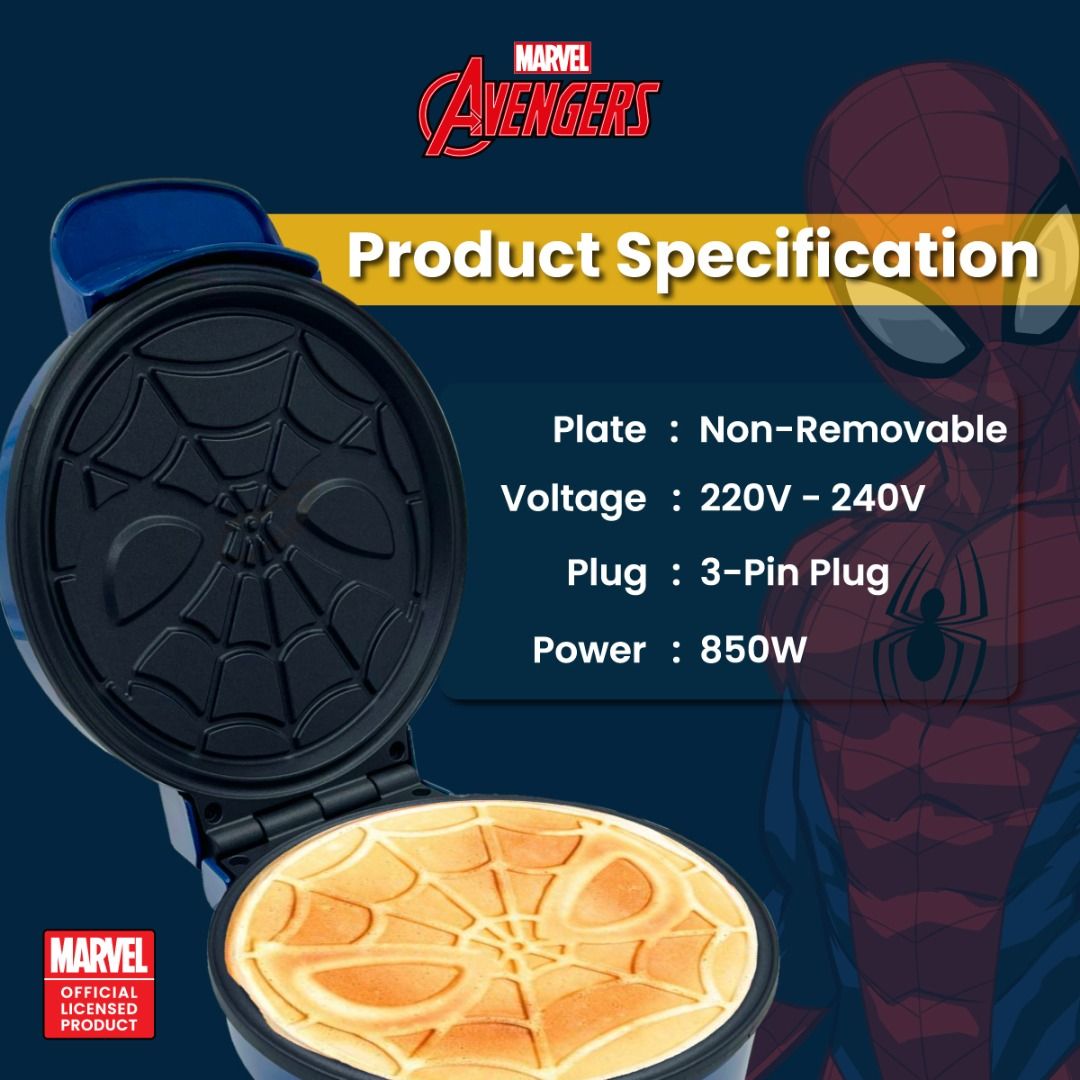 Russell Taylors x Marvel Spider-Man Waffle Maker, TV & Home Appliances ...