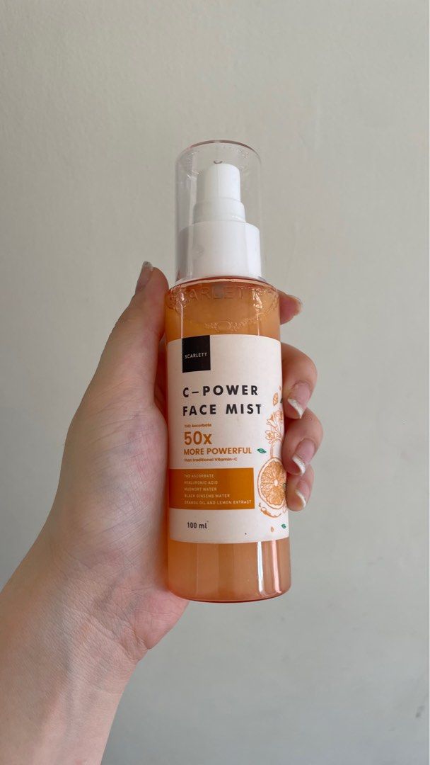 Scarlett Whitening C-Power Face Mist, Kesehatan & Kecantikan, Kulit ...