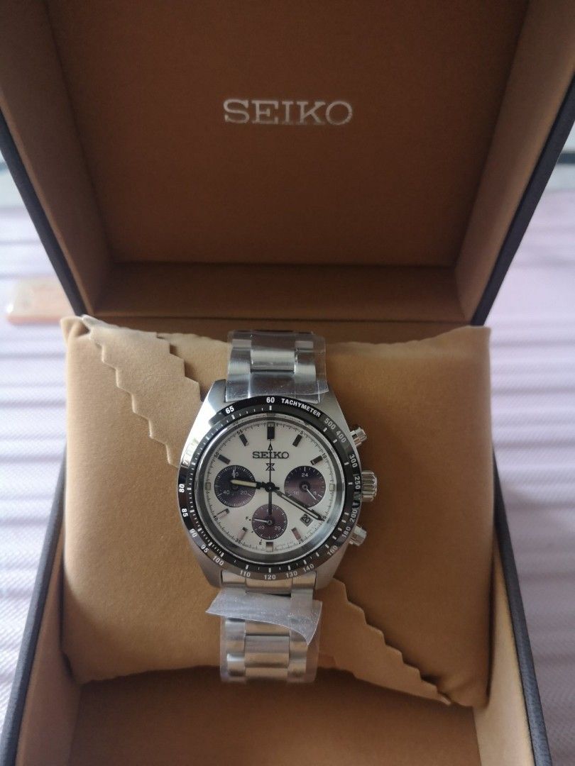 Seiko Prospex Speedtimer Solar Chronograph Panda SBDL085, Luxury ...