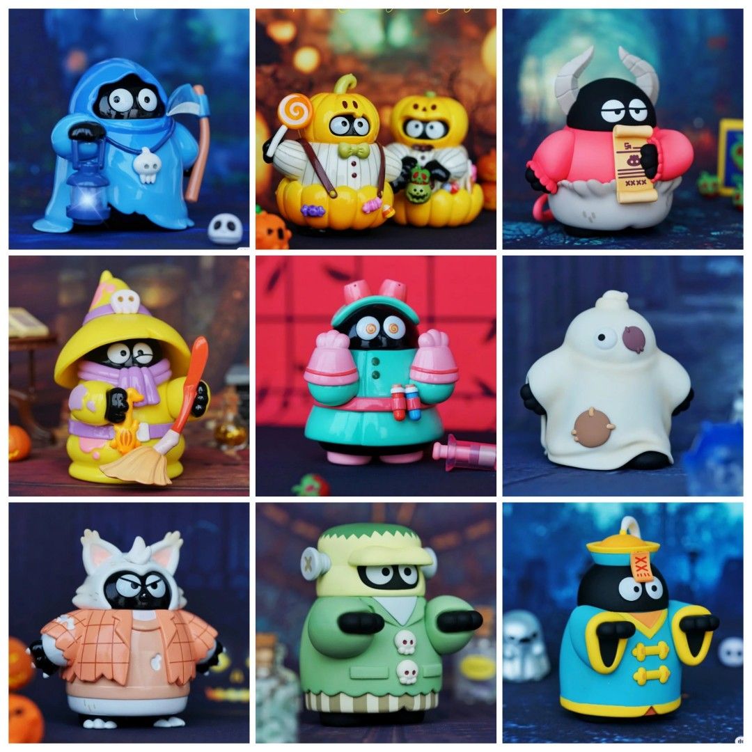 (SET of 10) Black Carbon Spooks Surprise blindbox blind box Heyone ...
