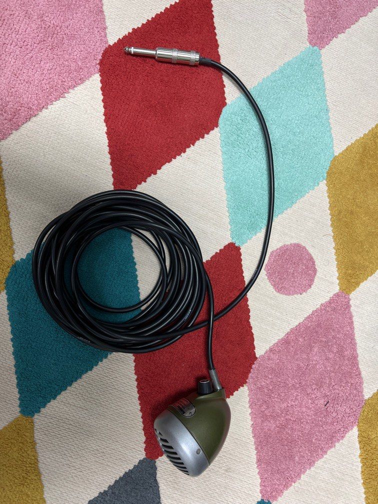 Shure green bullet microphone, Audio, Microphones on Carousell