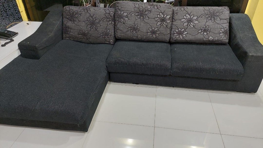 Sofa set to give away for free!, Furniture & Home Living, Furniture ...