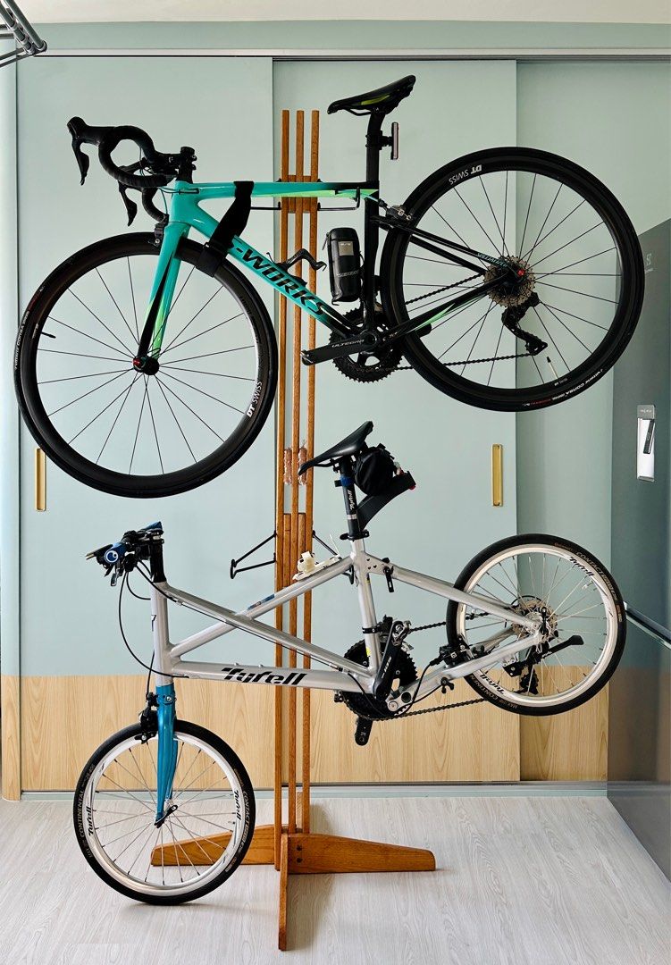 Solid Oak Bicycle Display Stand, Sports Equipment, Bicycles & Parts ...