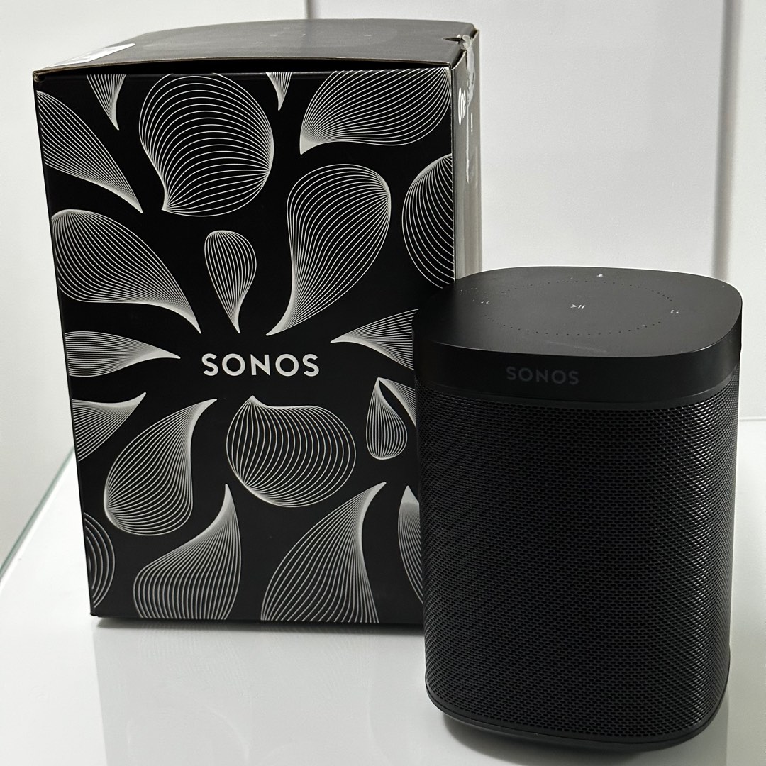 Sonos One - Gen 2 - Smart Speaker - Voice Controlled - Black, Audio ...