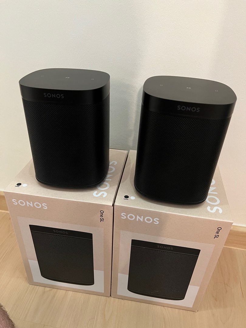 Sonos One SL pair with stand, Audio, Soundbars, Speakers & Amplifiers ...