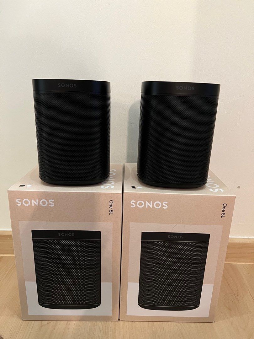 Sonos One SL pair with stand, Audio, Soundbars, Speakers & Amplifiers ...