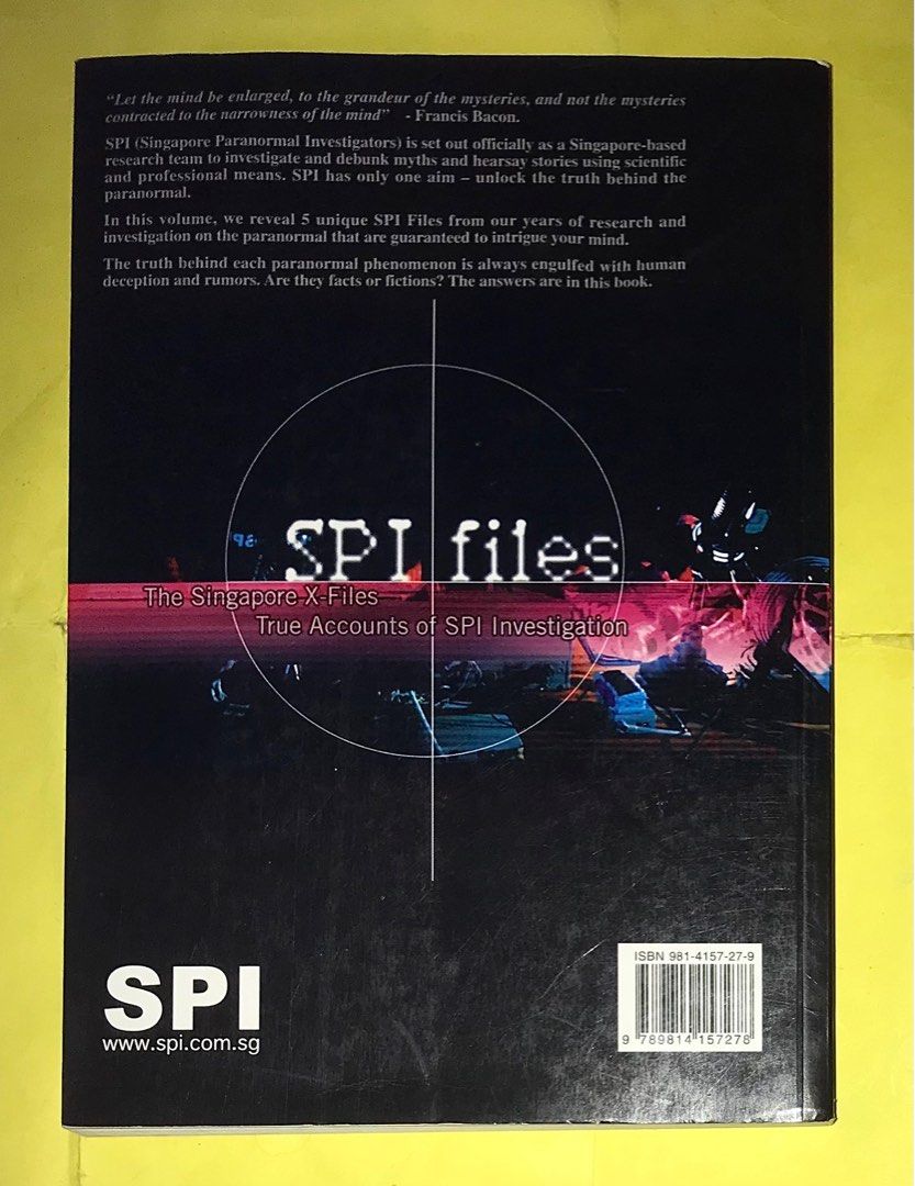 SPI FILES THE SINGAPORE X-FILES BOOK, Hobbies & Toys, Books & Magazines ...