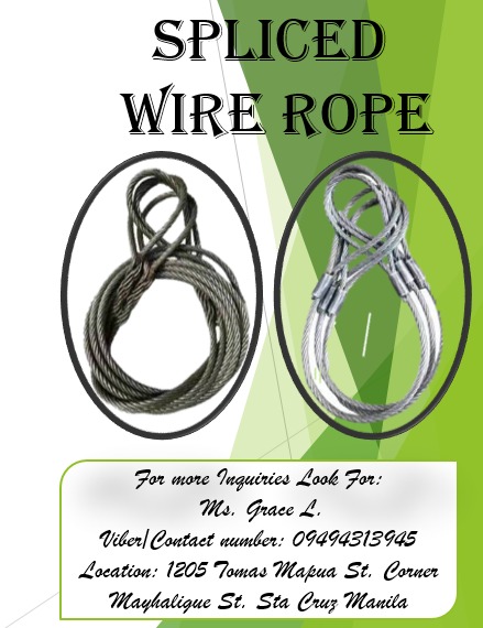 SPLICED WIRE ROPE, Commercial & Industrial, Construction & Building ...