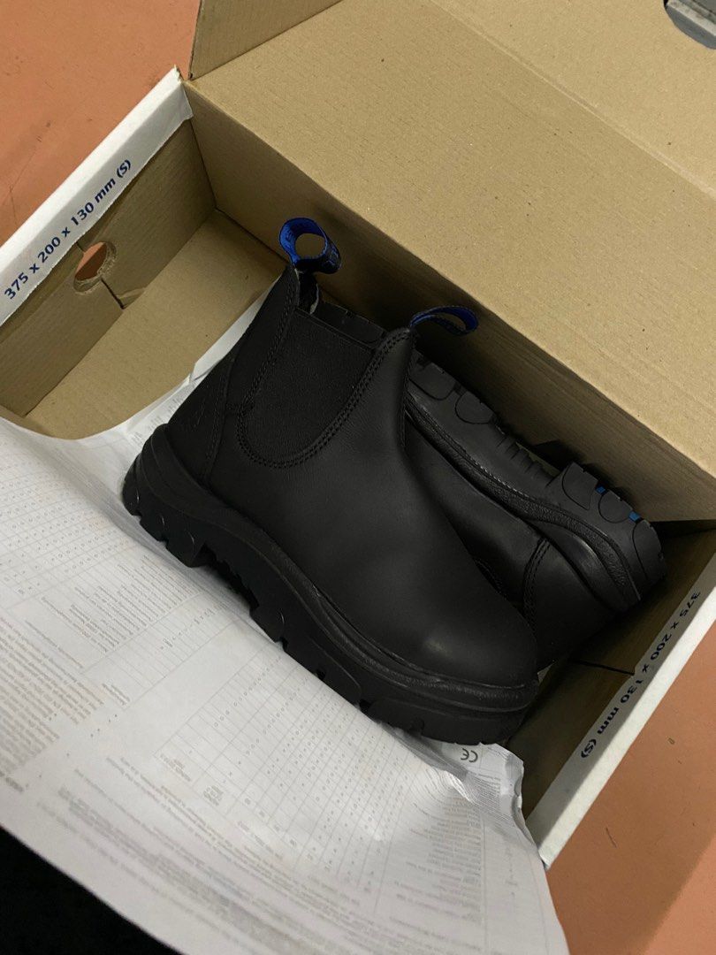 Steel blue safety boots, steel toe, Women's Fashion, Footwear, Boots on ...