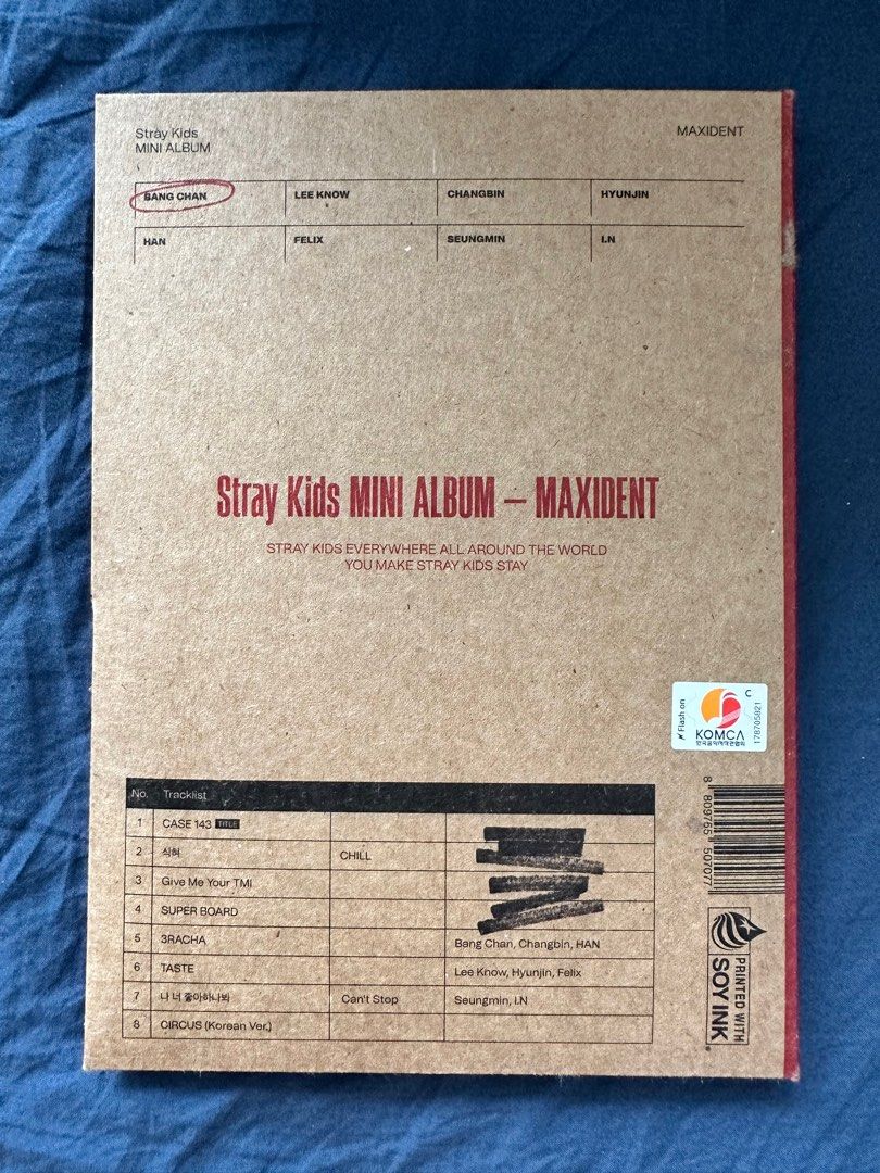 STRAY KIDS [MAXIDENT] CASE edition autographed mini album (Bang Chan ...