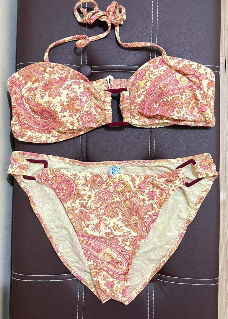 string top two piece swimsuit on Carousell