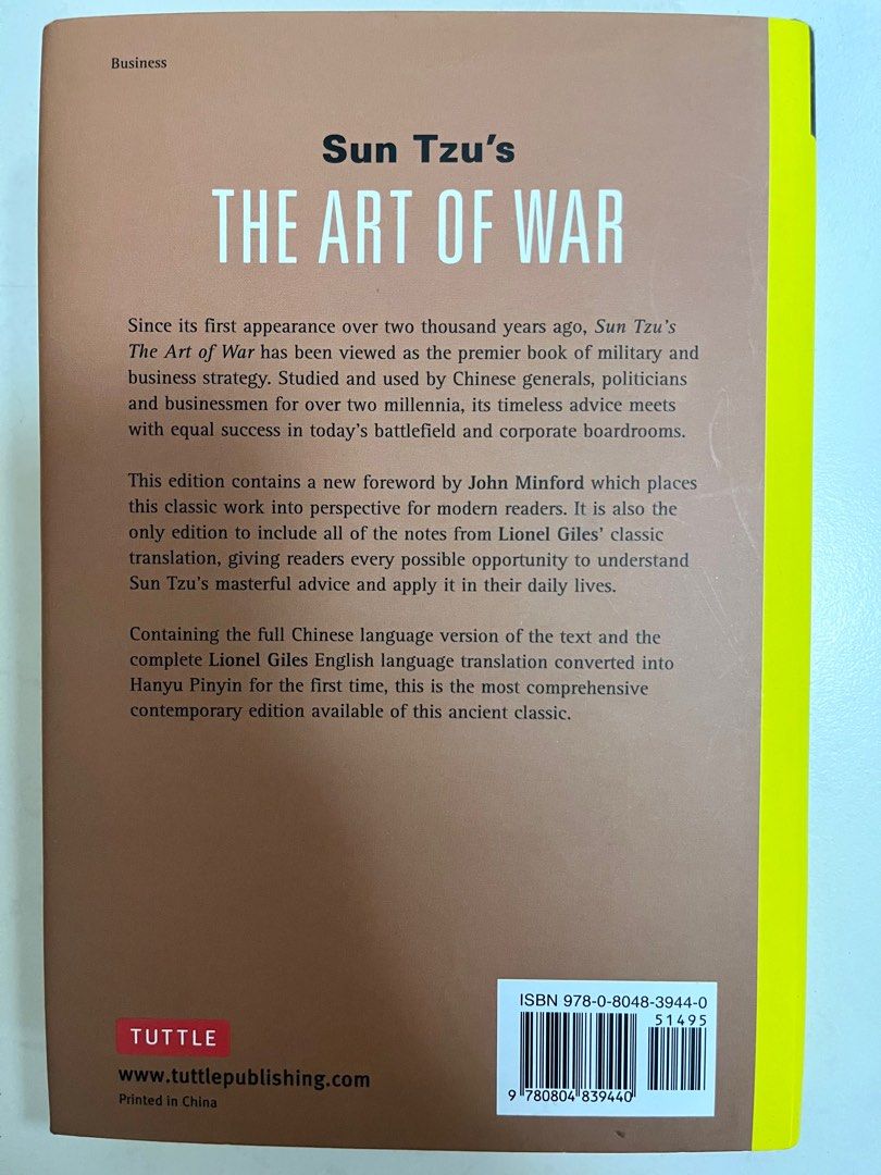 Sun Tzu's The Art of War: Bilingual Edition - Complete Chinese and ...