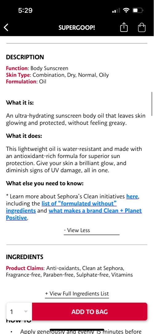 Supergoop glow oil & glow stick sunscreen , Beauty & Personal Care ...