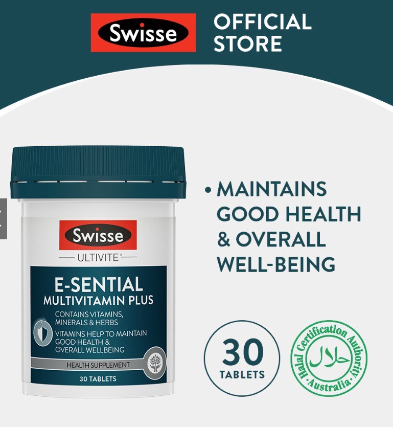 Swisse E-sential Multivitamin (30Tabs), Health & Nutrition, Health ...