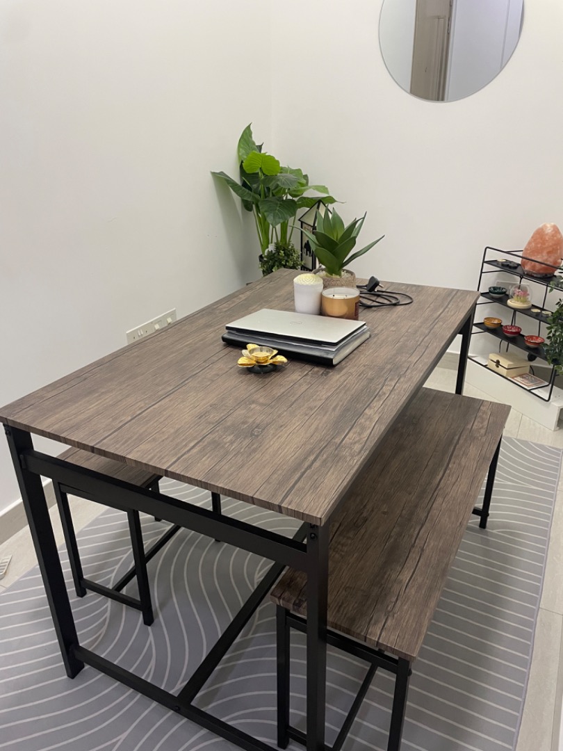 Table, bench and two stools from forty two, Furniture & Home Living ...