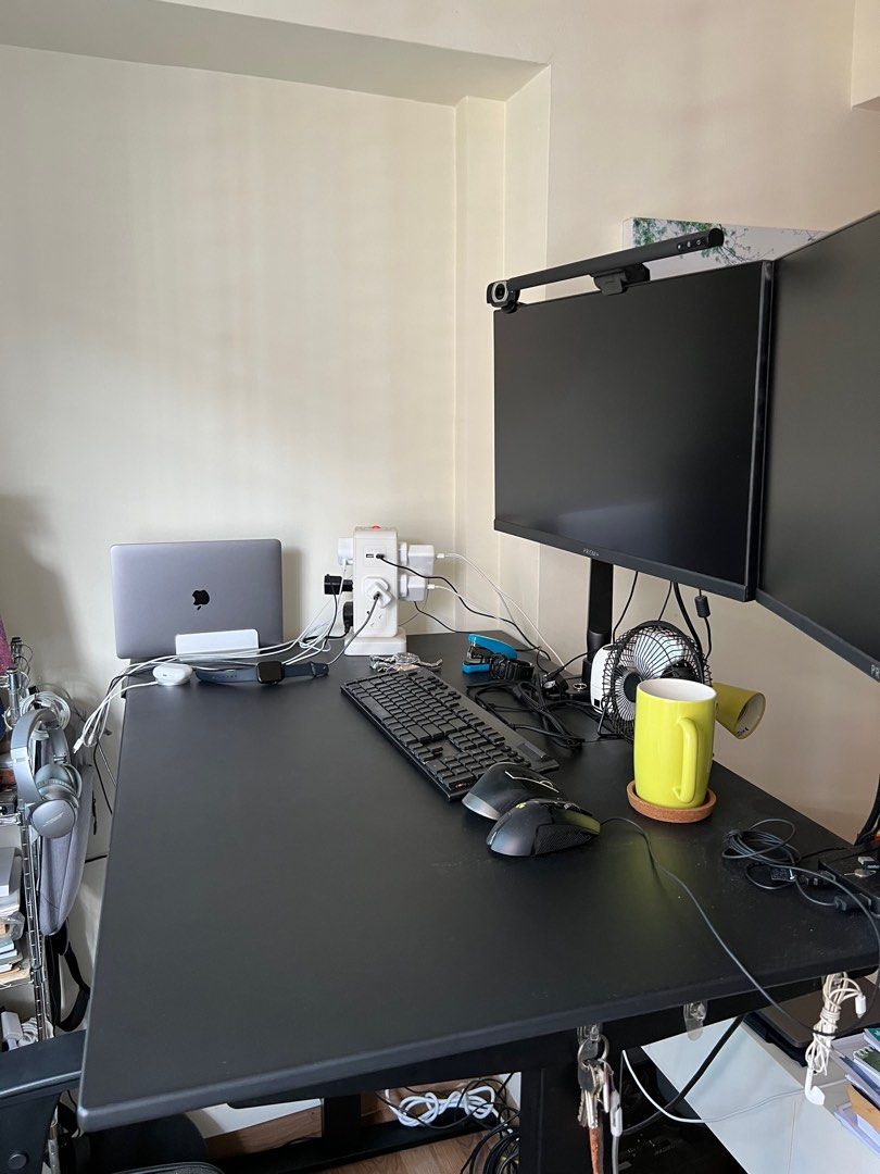 Table chair monitors and arms, Furniture & Home Living, Furniture ...