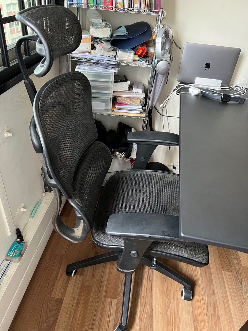 Table chair monitors and arms, Furniture & Home Living, Furniture ...