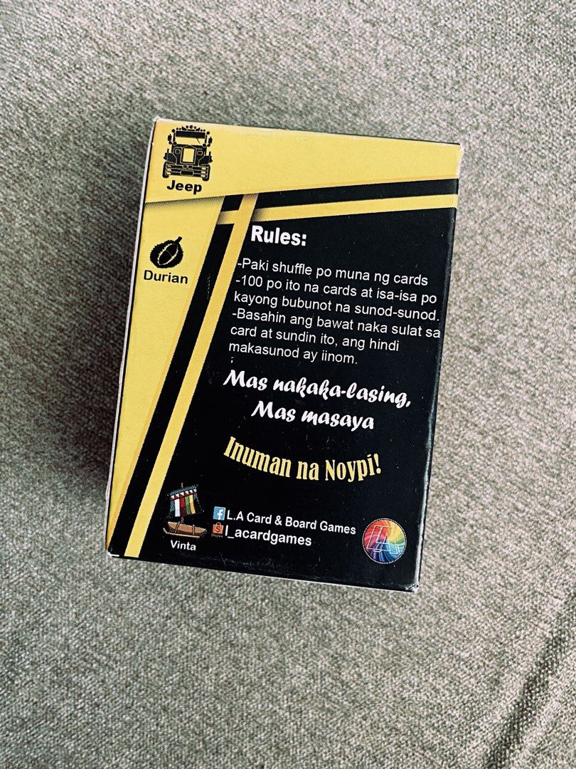 Tagay card game on Carousell