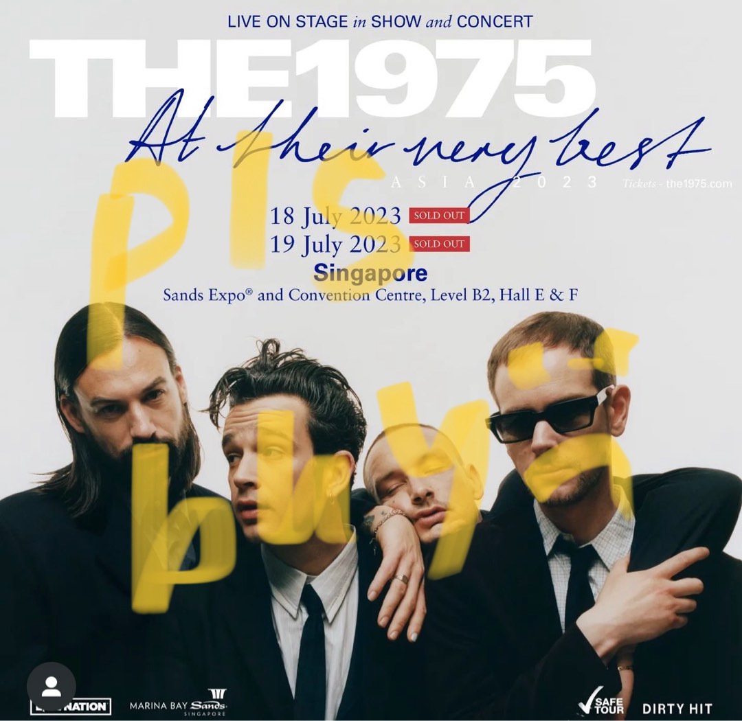 The 1975 concert ticket, Tickets & Vouchers, Event Tickets on Carousell