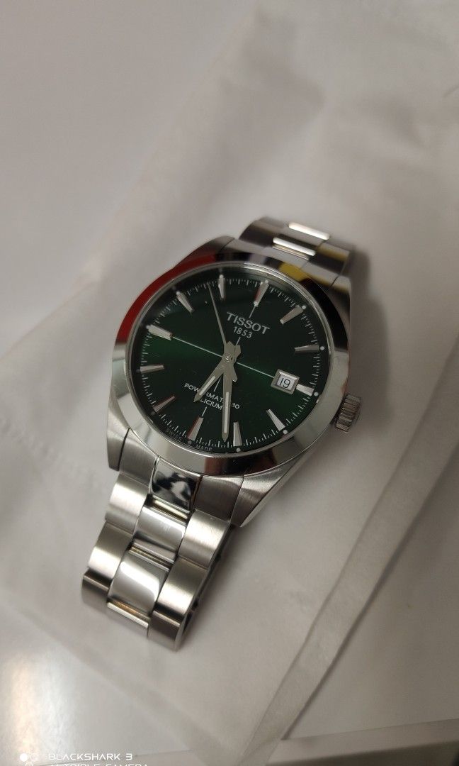Tissot gentleman green dial watch 2022 dec full set in box, Luxury ...