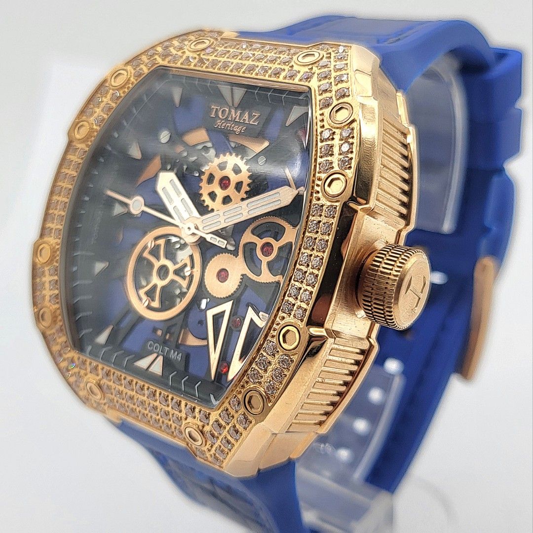 TOMAZ Heritage TW029B Mens Automatic Watch in Skeleton Dial, Men's ...