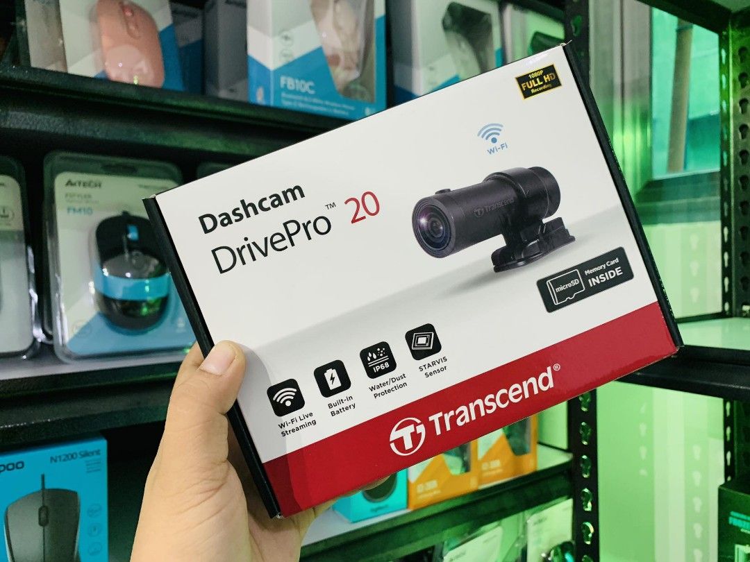 Transcend DrivePro 20 Motorcycle Dashcam TS-DP20A-32G, Photography, Video Cameras on Carousell