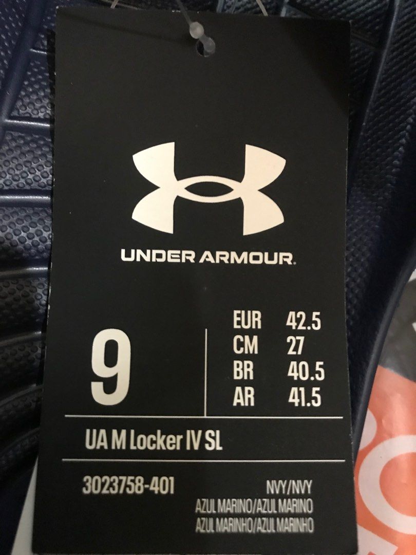 Under Amour UA M Locker IV SL(Navy Blue), Men's Fashion, Footwear ...