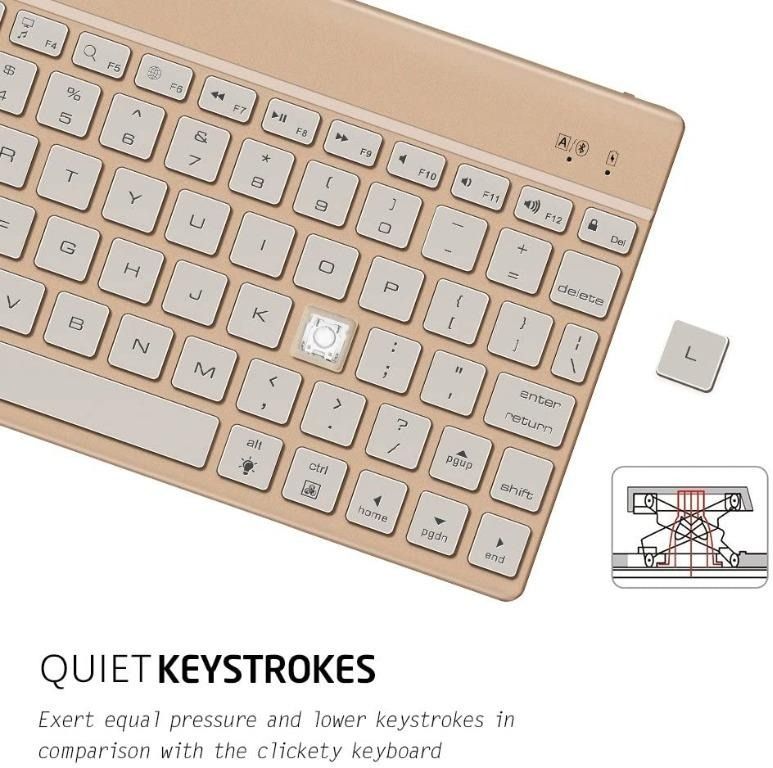 Universal Wireless Keyboard, Collen 7 Colors Backlight Bluetooth ...