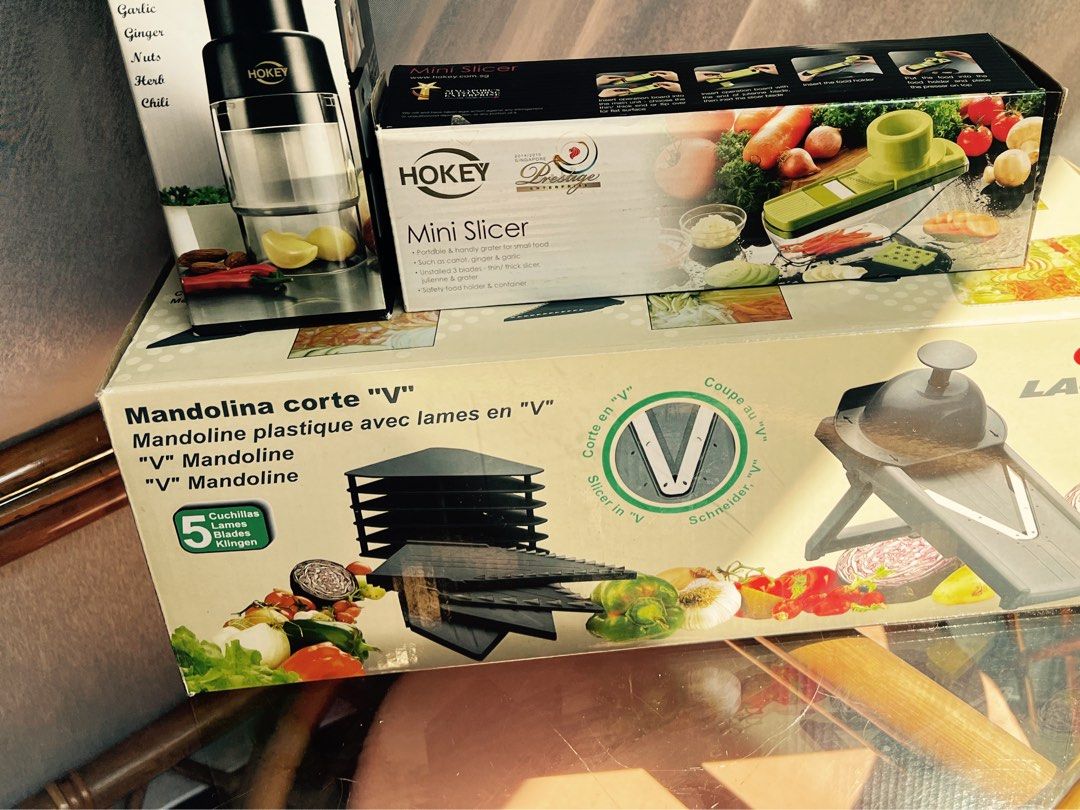 V Mandoline + Mini Slicer + Mini Chopper, Furniture & Home Living ...