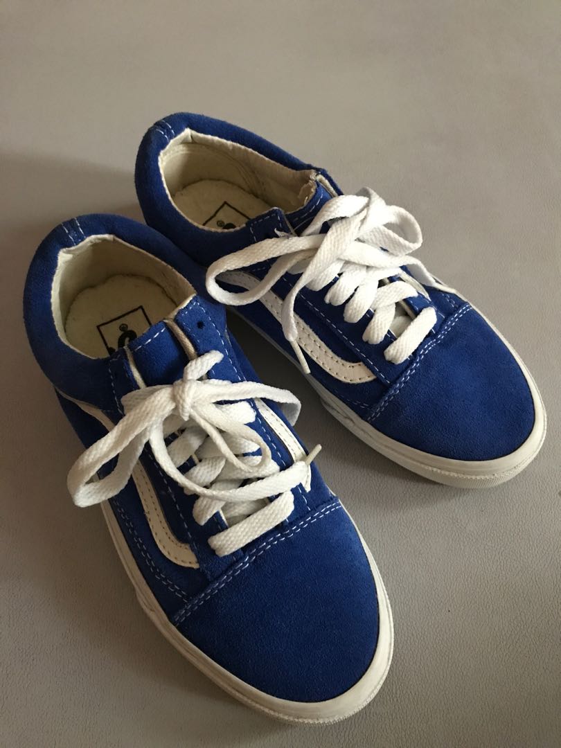 VANS Oldskool Light Blue Suede - Kids, Bayi & Anak, Lainnya di Carousell