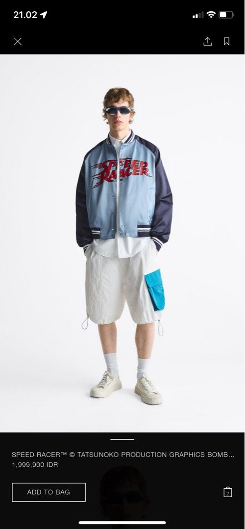 Varsity bomber jacket Speed racer zara on Carousell