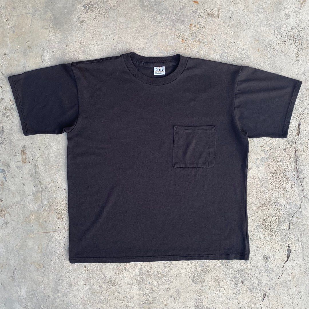 Boxy Vintage Blank Single Pocket Tee Made in Usa, Men's Fashion, Tops ...