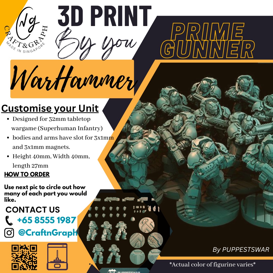 WARHAMMER PRIME GUNNER 3D PRINT , Hobbies & Toys, Toys & Games on Carousell