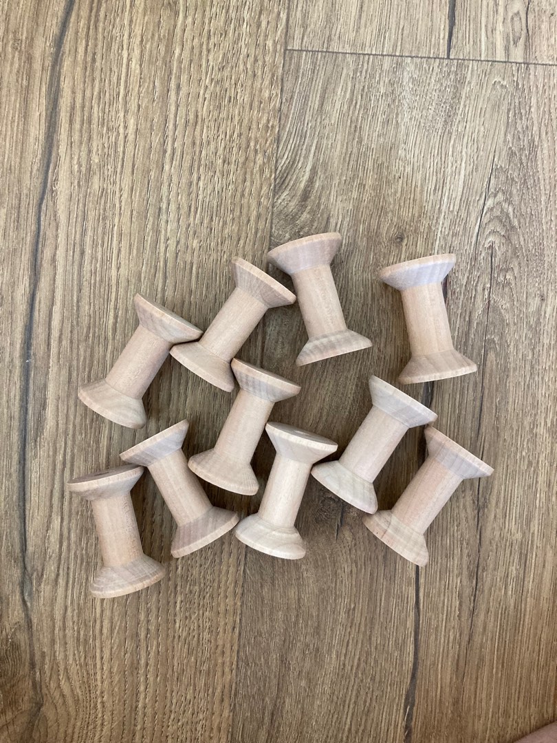 Wooden bobbins, Hobbies & Toys, Toys & Games on Carousell